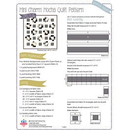 Mini Charm Mocha Shortcut Quilt Pattern | Free PDF Fat Quarter Shop Exclusive