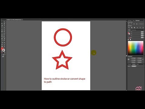 Convert shape to path or outline stroke | Adobe illustrator