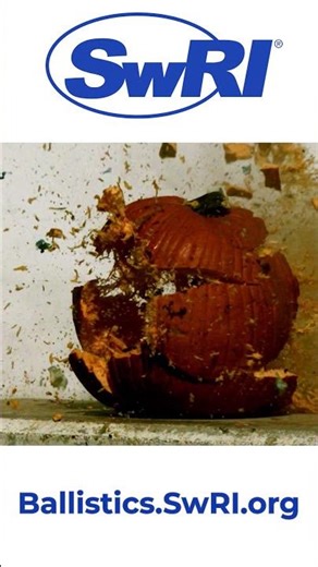 Candy Carves Pumpkin in Explosive Ballistics Calibration