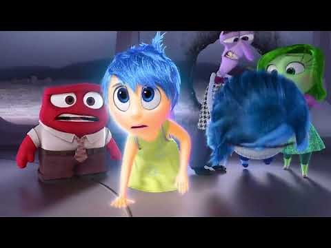 Joy and Sadness return to headquarters stopping Riley from running away (Inside Out 2015)