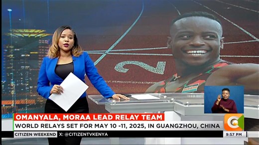 Omanyala, Moraa Lead Kenya’s Charge to World Relays 🇰🇪: With the World Relays set for May 10–11 in Guangzhou, sprint stars Ferdinand Omanyala and. Mary Moraa headline a strong Kenyan squad. Kevin Kipkorir impressed with a 400m win #CitizenWeekend Olive Burrows | Citizen TV Kenya
