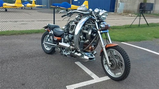 Apologies for the amateurish edited-on-me-phone video, but the bike more than makes up for it - Tim and Cheryl's incredible home-built radial-engine motorcycle 😍 | Back Street Heroes