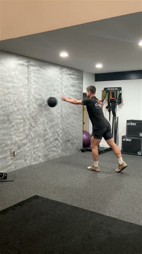 MB Split Stance Chest Throw