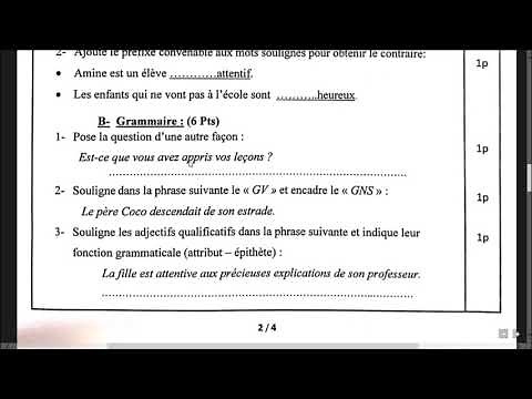 préparation à l'épreuve de français 6ème année