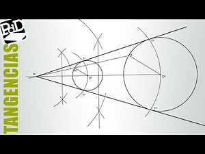 External tangent lines to two circles by homothety. (Tangents)