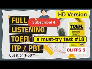 Full TOEFL Listening ITP Practice Test Series question 1 to 50 with answers CLIFF Practice test 5