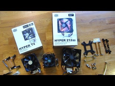 Hyper 212 vs T2 Side by Side | Cooler Master CPU Fan Heat Sink