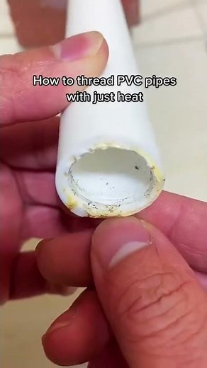 How to thread PVC pipes with just heat and form a waterproof seal#MomentsGang#short#DIY
