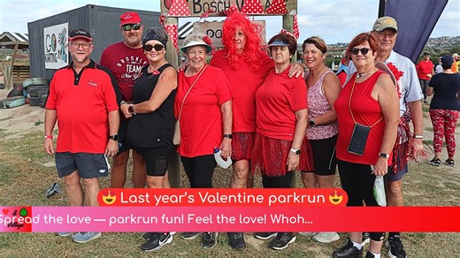 ❤️ Join us for our Valentine’s parkrun! ❤️ This week’s invitation video blends highlights from last Saturday with a few favourite moments from last year’s Valentine event. Think smiles, red outfits, and plenty of parkrun love 💕 The forecast shows partly cloudy conditions with the possibility of light drizzle. With rain during the week, the route may still be muddy in places, so come prepared and ready for a little splash of adventure. Wear something red, bring your parkrun spirit, and share the