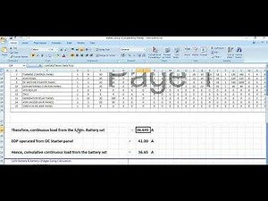 Battery Sizing Calculation in Excel (Part-4)