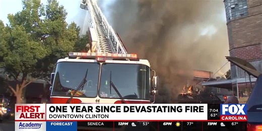 One year since massive fire devastated downtown Clinton
