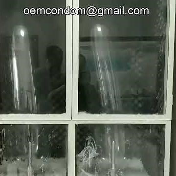 Burst testing of condoms from the factory