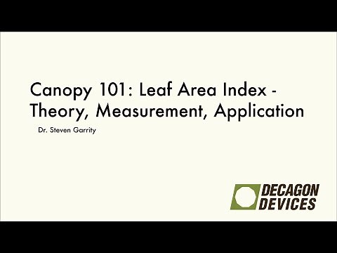 Canopy 101: Leaf Area Index - Theory, Measurement, and Application