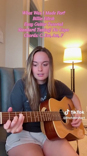 What Was I Made For? Billie Eilish - Easy Guitar Tutorial #barbie #barbiemovie #billieeilish #whatwasimadefor #guitarlesson #guitartok #easyguitar #acousticcovers #beginnerguitarlessons #fyp #xyzbca #fenderguitars #barbiegirl