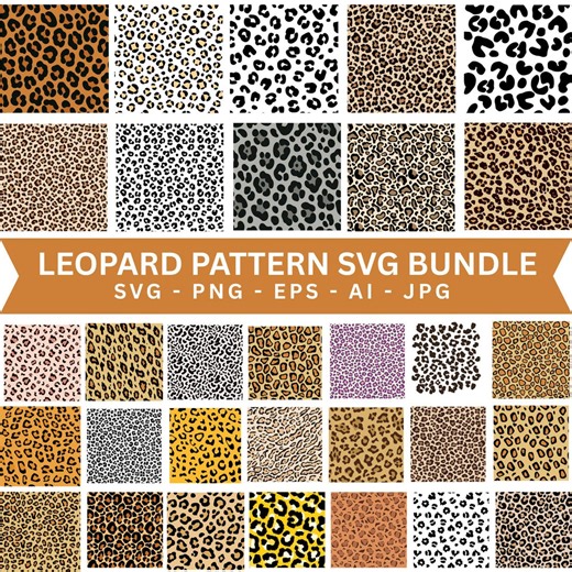 Leopard Print Svg, Leopard Print Png, Animal Print SVG Bundle, Animal Print Clipart, Tiger Print Svg, Cow Print Svg, Instant Download - Etsy