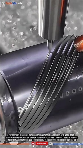 Innovation Worm Gear Milling: High Precision, Reduction Ratio, Iron Bar Machining #tech