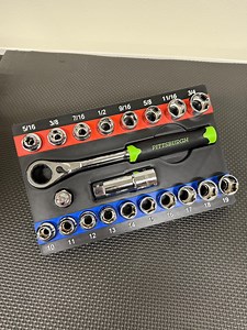 Harbor Freight Pittsburgh Pass-thru Ratchet 21pc Chrome Socket Set Organizer W/ Magnet Slots - Etsy