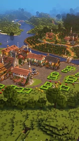 Italian Village Build in Minecraft