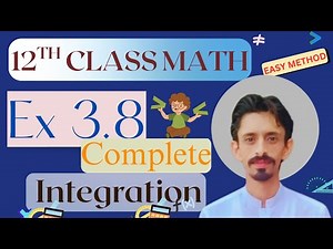 Class 12 Math | Exercise 3.8 | Solve Differential Equations | General & Particular Solution