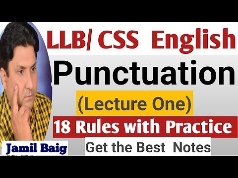 Punctuation Marks | Punctuation in English Grammar | Punctuation |Lecture 1 on Punctuation |