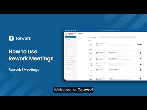 Rework Meetings | Guideline for Users