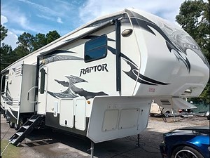 2012 Keystone Raptor Toy Hauler walk around!!!! 381 le