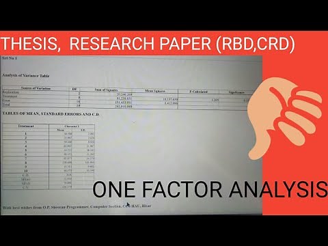 How to analyses (one factor analysis) #opstat#