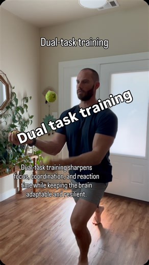 🧠 Dual-Task Training: The Upgrade Your Brain and Body Need Your brain doesn’t just move your body, it orchestrates it. Dual-task training challenges that system by combining movement with a mental or sensory task, forcing your brain to process more information and adapt in real time. When you train this way, you strengthen the communication between your sensory systems (vision, vestibular, proprioception) and your motor output. The result? Better coordination, faster reaction times, improved fo