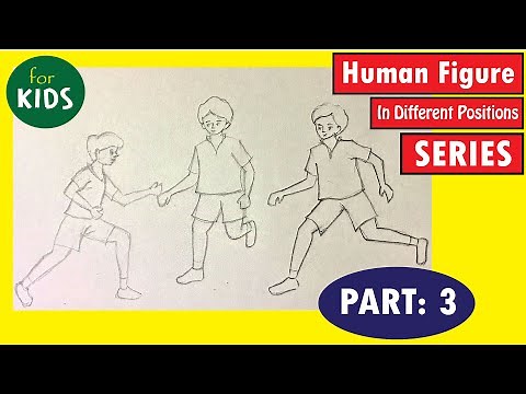 How to draw HUMAN FIGURE for KIDS and BEGINNERS // Easy human figure drawing // Drawing for kids