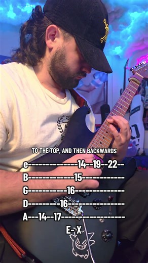 5 STRING ARPEGIO W/TAP LESSON #fypシ #guitar #guitarlessons #metal