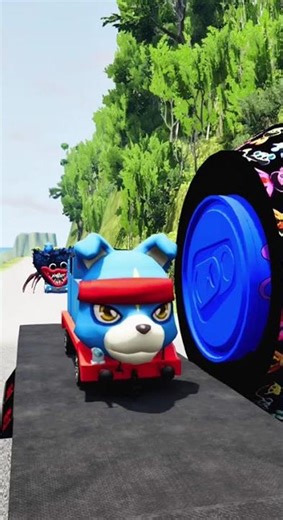 Ridiculous Stunts & Insane Cars VS Spiderman Hands Bollard Trap! – BeamNG.Drive