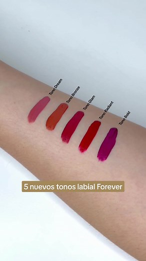 Conoce nuestros 5 nuevos tonos del Labial Forever💄✨💋 #LBEL #lips #nuevo