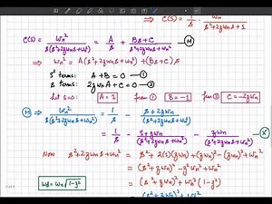 22. Step Response of a Second Order System