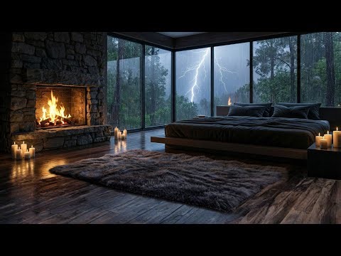 Heavy Rain To Sleep Immediately - Brown Noise for FAST Sleep - Relaax, ASMR