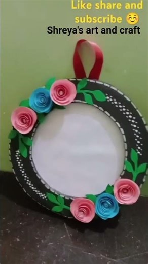 simple and beautiful round photo frame 🖼️#art #frames #beautiful #like #subscribemychannel