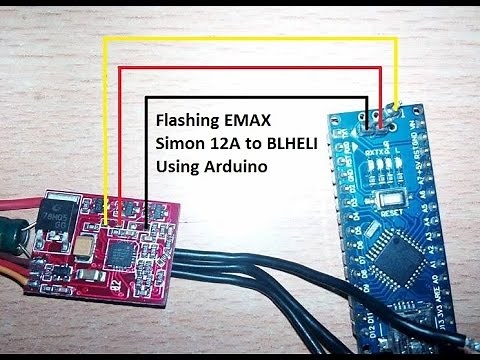 Flashing EMAX Simon 12A to BLHELI Using Arduino