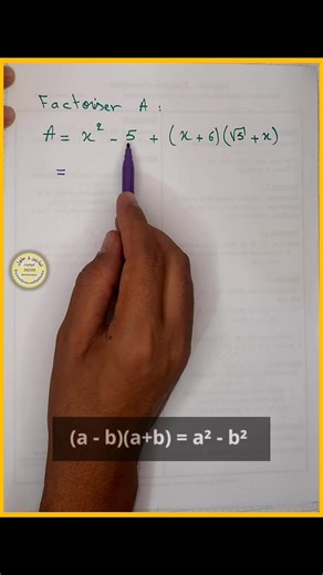 👉 Apprendre a factoriser une expression. 👉👉⛔Partager avec vos amis ⛔ #ApprendreLesMaths #تمارين_و_حلول #maths #100k #apprendre #marocaine #agadir #solutions #college #رياضيات | Apprendre les maths