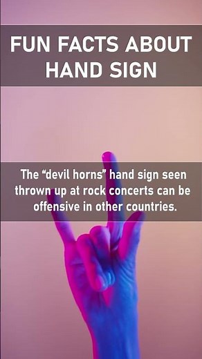 Facat about “devil horns” hand sign #shorts #funfacts #handsignes