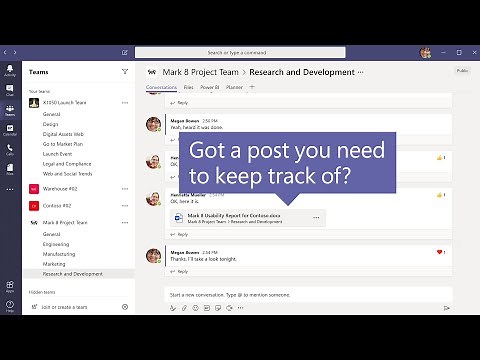 How to save a post or message in Microsoft Teams
