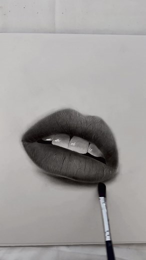 Charcoal Drawing Tutorial: Mouth Drawing Step by Step