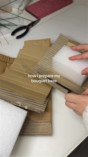 Creating a Bouquet Base with Recycled Cardboard