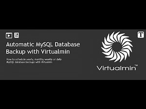 How to schedule auto backups for MySQL databases with Virtualmin