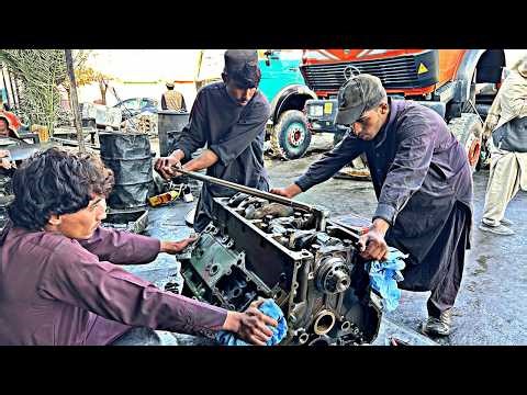 Heavy Engine Rebuild | Large Diesel Engine Overhaul by Skilled Mechanics