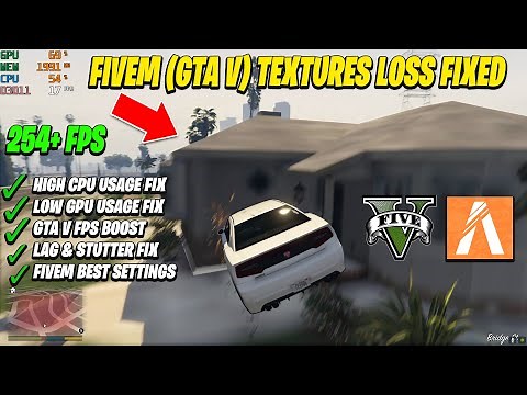 FiveM (GTA V) Textures not Loading Fix 2023 | FiveM (GTA V) High CPU Usage and Low GPU Usage Fixed