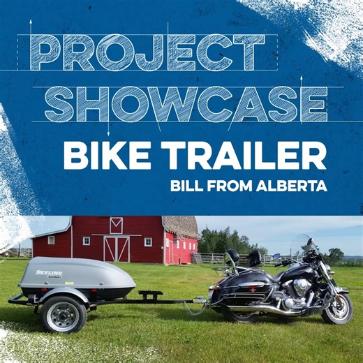 Take your cue from Bill and hit the open road this spring! 🛣️ 👉 See what he accomplished with a pile of scrap iron and some help from Princess Auto here: https://www.princessauto.com/en/product/BikeTrailer | Princess Auto