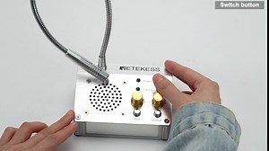 Retekess TW104 Two Way Speaker Intercom,Full Duplex Intercom,Clear Sound,High Power Output,Window Intercom for Business,School,Tickets Office,Store(4 Pack)