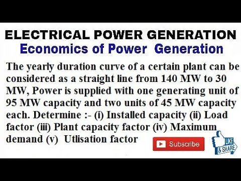 11. FIND -INSTALLED CAPACITY, LOAD FACTOR, PLANT CAPACITY FACTOR, MAXIMUM DEMAND, UTILSATION FACTOR