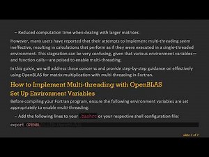 Unlocking Multi-threaded Matrix Multiplication with OpenBLAS in Fortran