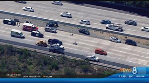 Motorcycle crash stalls westbound I-8 in Del Cerro