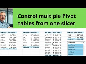 How to Control Multiple Pivot Tables With One Click!